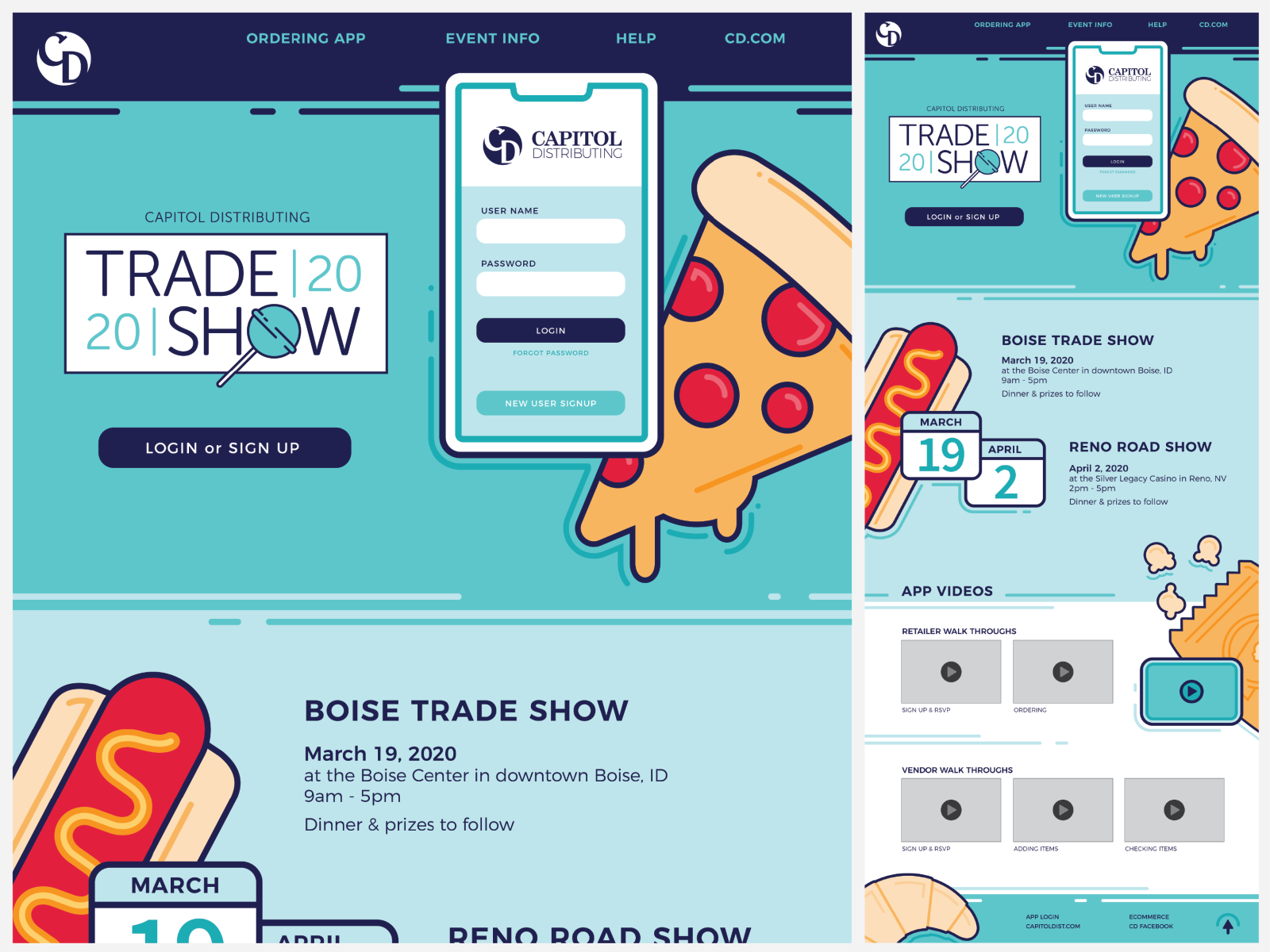 Trade Show Landing Page by Katie Viper on Dribbble