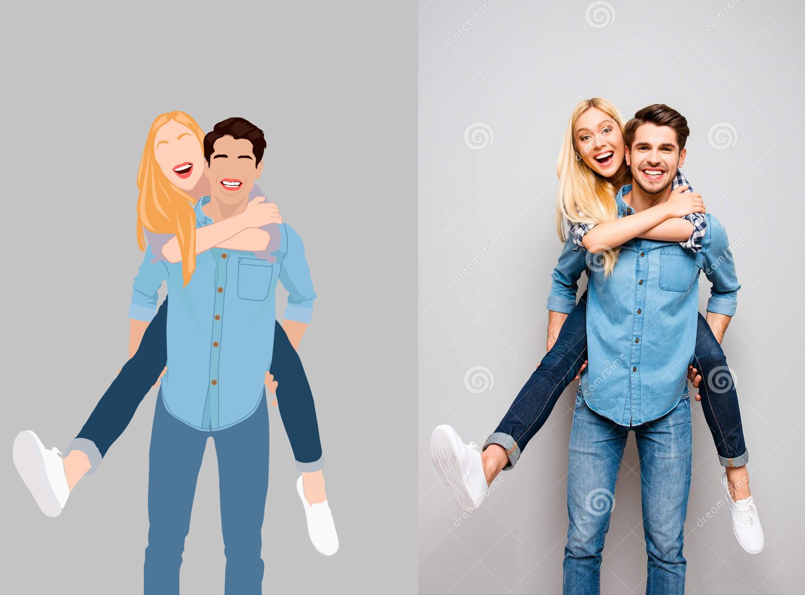 vector_potrait_for_couples by faizan anwer on Dribbble