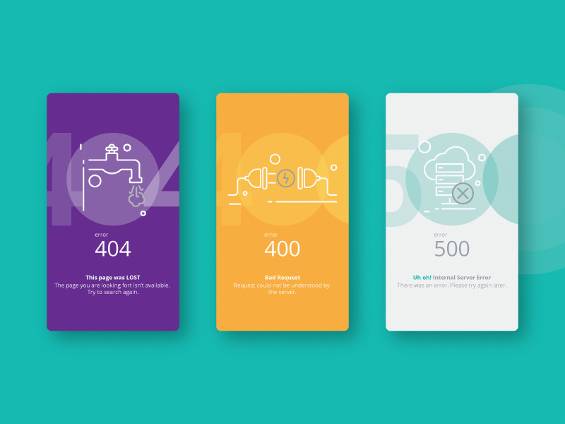 Error Screens by Rohan on Dribbble