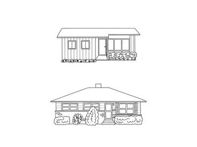 Set of Custom House Drawings by Sydney Musselman on Dribbble
