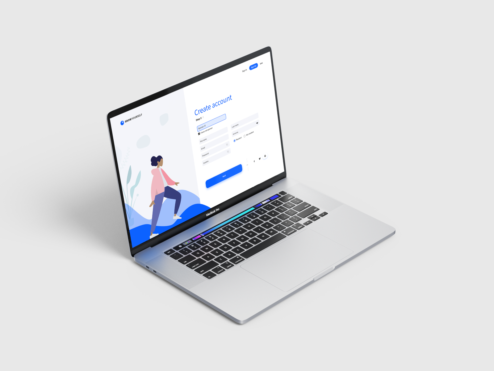 Sign Up / Login Screen by Zepyur Izyan on Dribbble