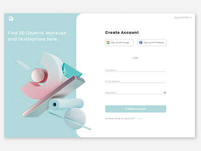 Daily UI Challenge: Day1 - login by Kanako K on Dribbble
