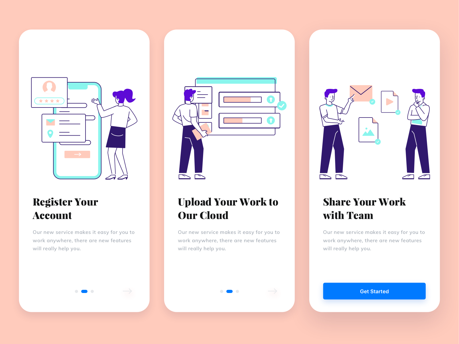 Online Cloud Onboarding Screen by Avian Rizky for Designspace on Dribbble