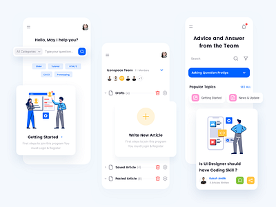 Knowledge Base Apps by Avian Rizky for Designspace on Dribbble