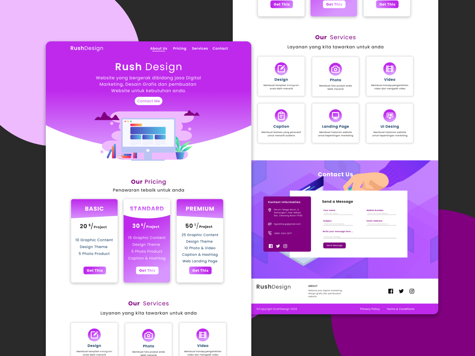 Rush Design Company Website by Md. Imran Hassan on Dribbble