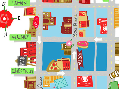 Lancaster City map by Nicole Duquette on Dribbble