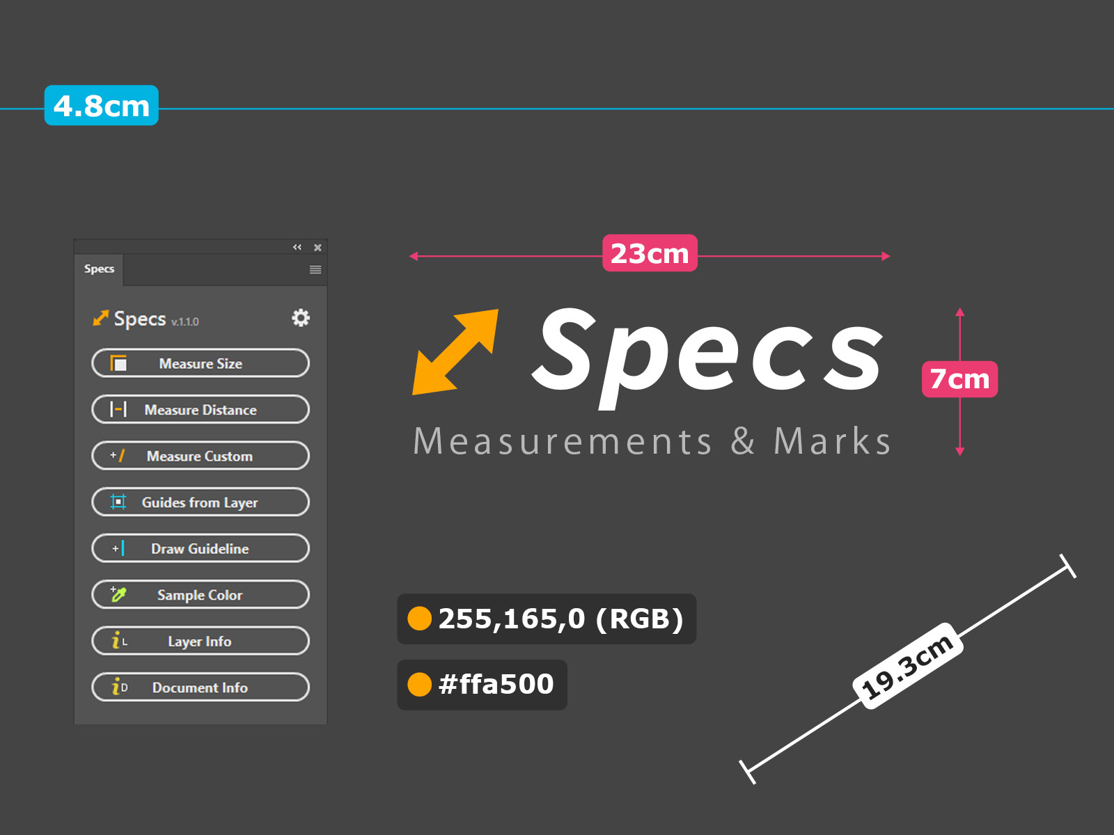 Specs - Measurement Plugin for Photoshop 2021+ by Simon Henke on Dribbble