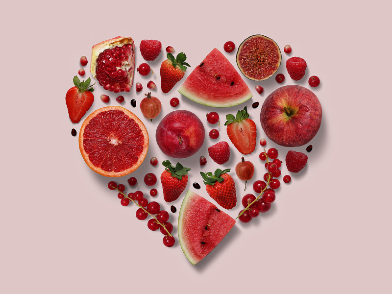 Fruit Heart Flatlay by Simon Henke on Dribbble