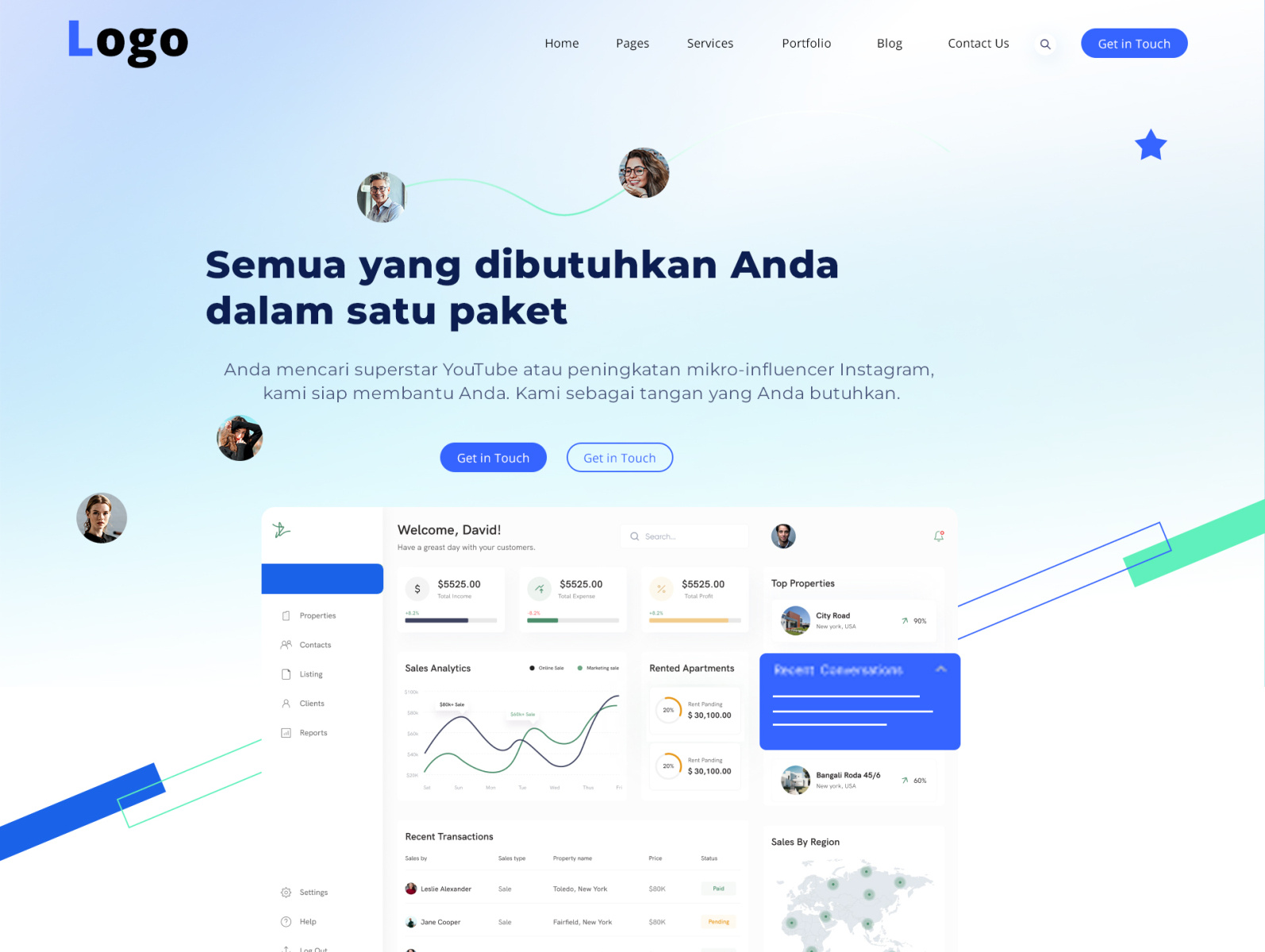 Photoshop web template by Spark Solutionz on Dribbble