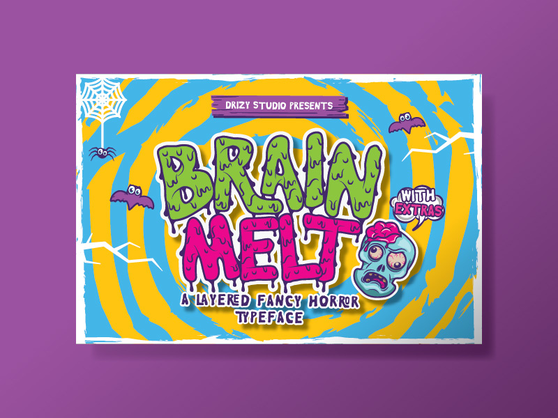 Brain Melt Layered Typeface by Drizy Studio on Dribbble