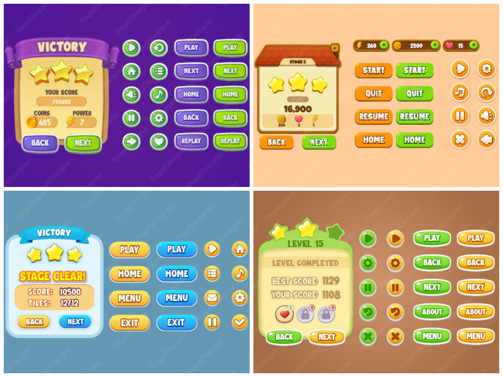 Game UI Kit by Regal Sahu on Dribbble