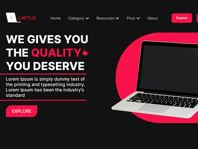 Decent Laptop Website Design by Ali on Dribbble