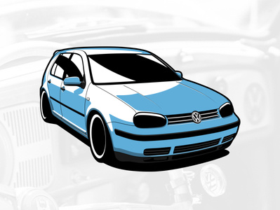 VW Golf MK4 by Karolis Bagdonavičius on Dribbble