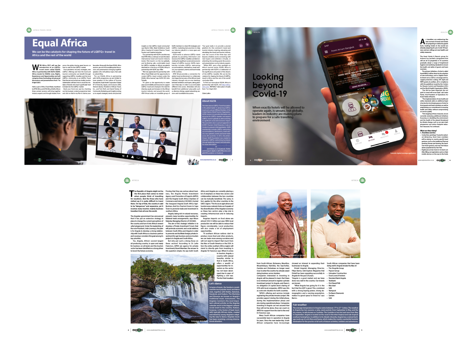 Layout design for Explore magazine by Monique Petersen on Dribbble