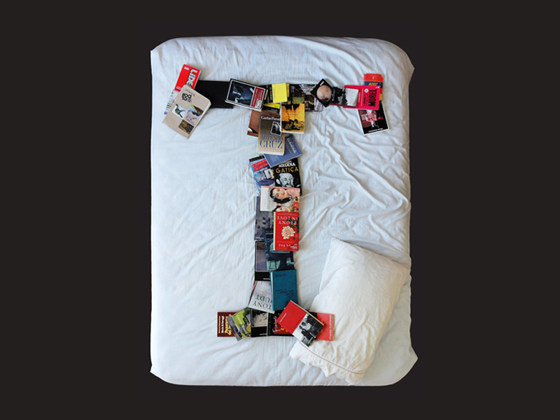 Messy Alphabet, Letters on my bed. "T" by Diego Pinilla Amaya on Dribbble