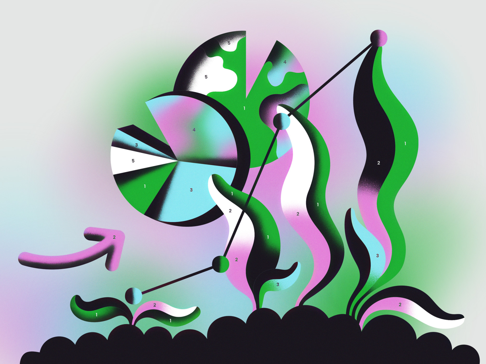 Green By Numbers by Nikki Ritmeijer on Dribbble