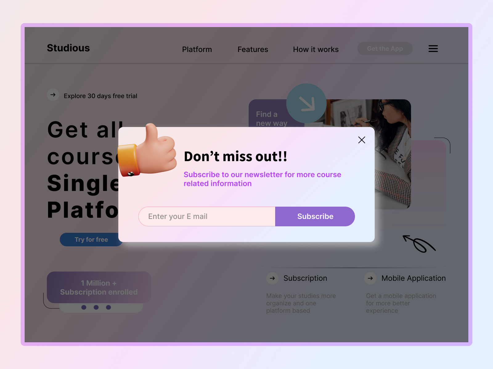 Day 16 Of Pop Up Window Overlay Box By Komal Gupta On Dribbble