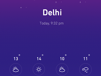 Day 001, Weather App by Padam Boora on Dribbble
