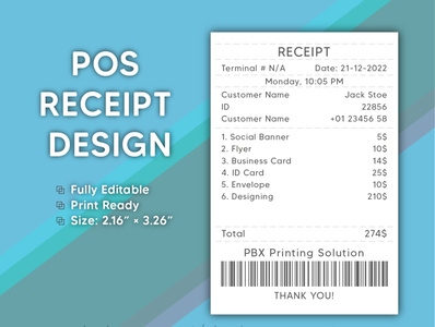 POS Receipt Design by Pranta Debnath on Dribbble
