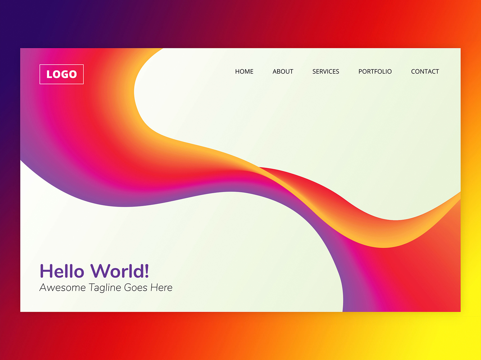 Gradient Background Header by Dibakar Jana on Dribbble