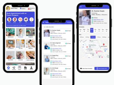 Health Care - Mobile App Design by Nazneen Parween on Dribbble