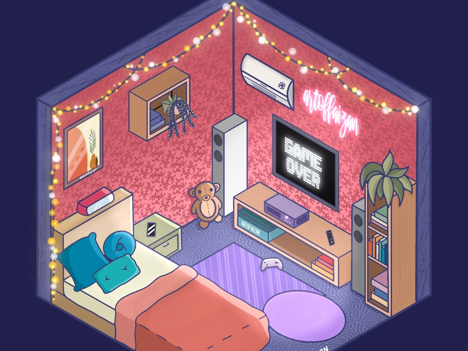 Isometric artwork by Muhammad Faizan Ashraf on Dribbble