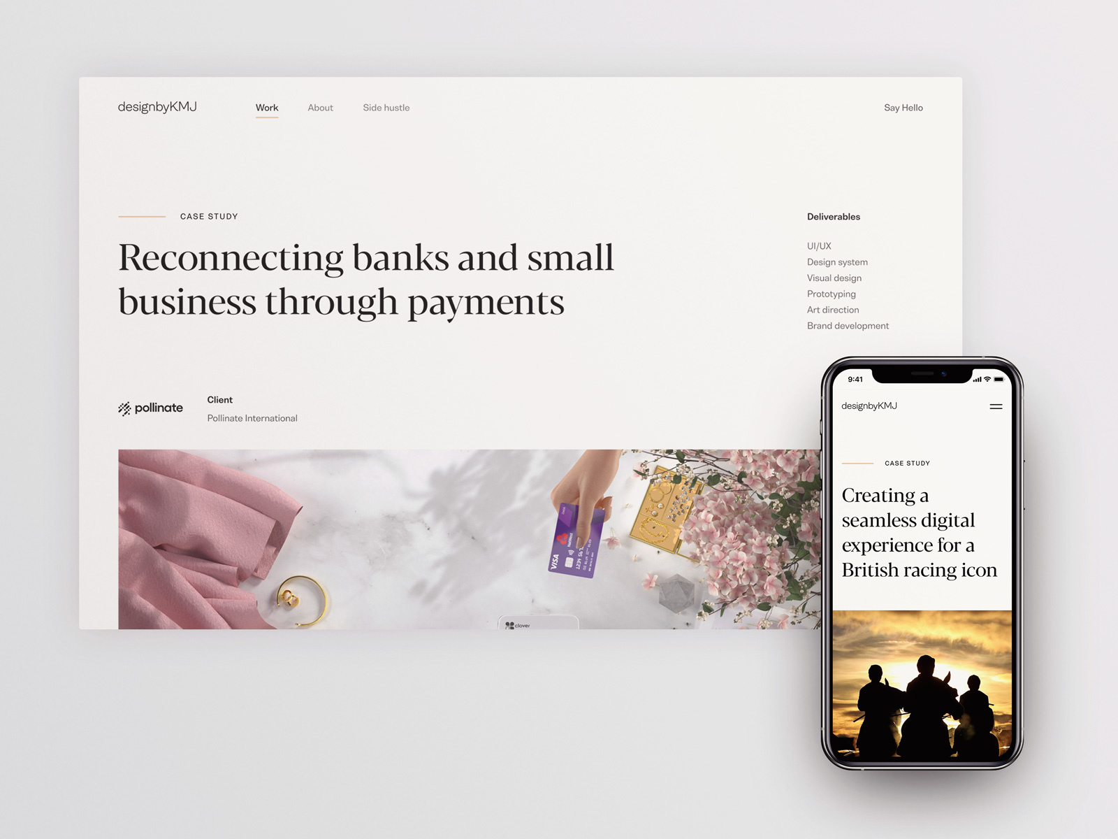 Case study headers by Kev Johnston on Dribbble