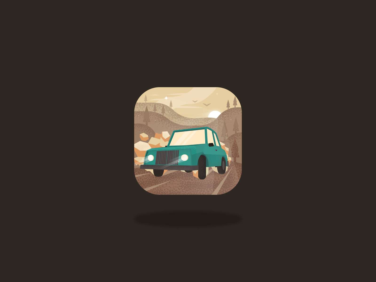 the longest drift - mobile game app icon by Ovidiu Tepes 🎖️ on Dribbble
