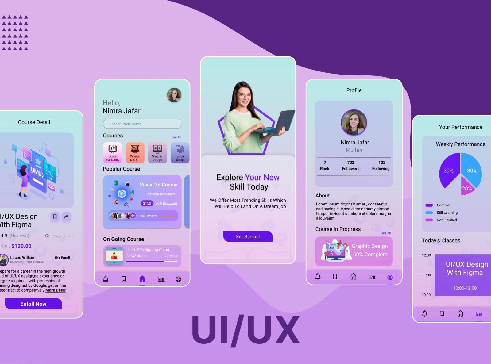 E-Learning App Design📚 by Nimra_Creater on Dribbble