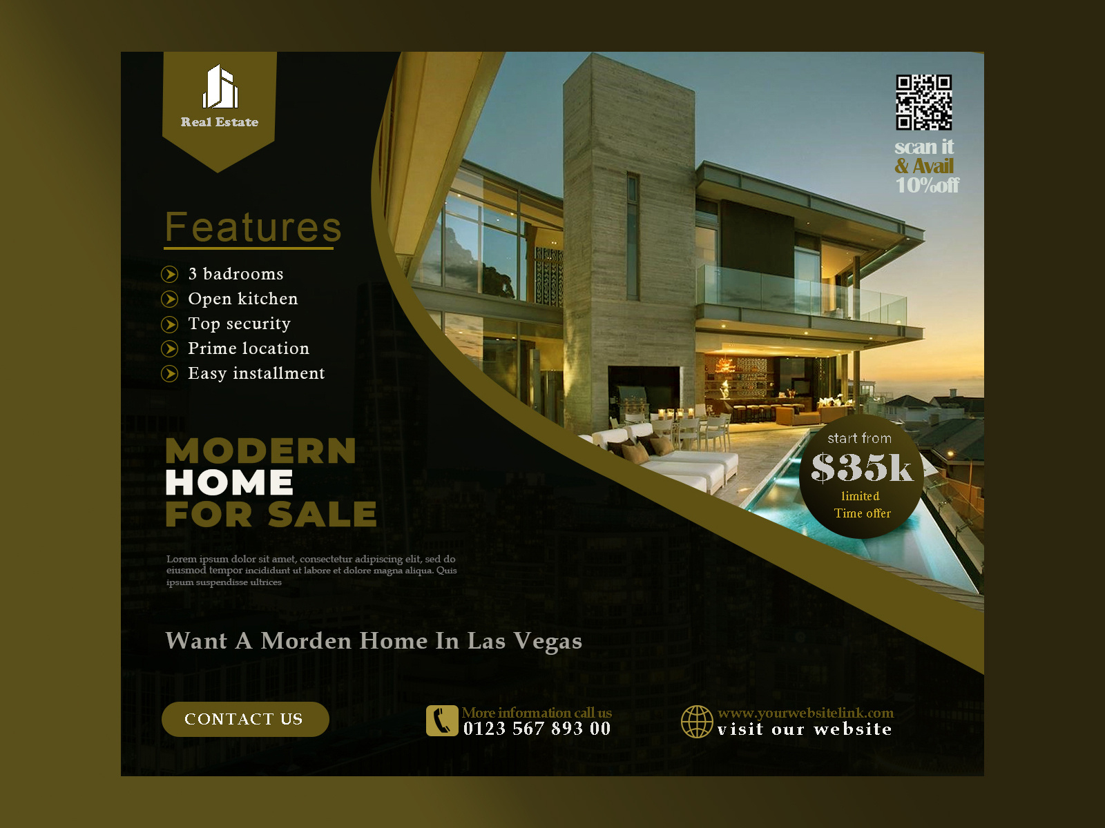 Real estate house property banner by santosh kumar yadav on Dribbble