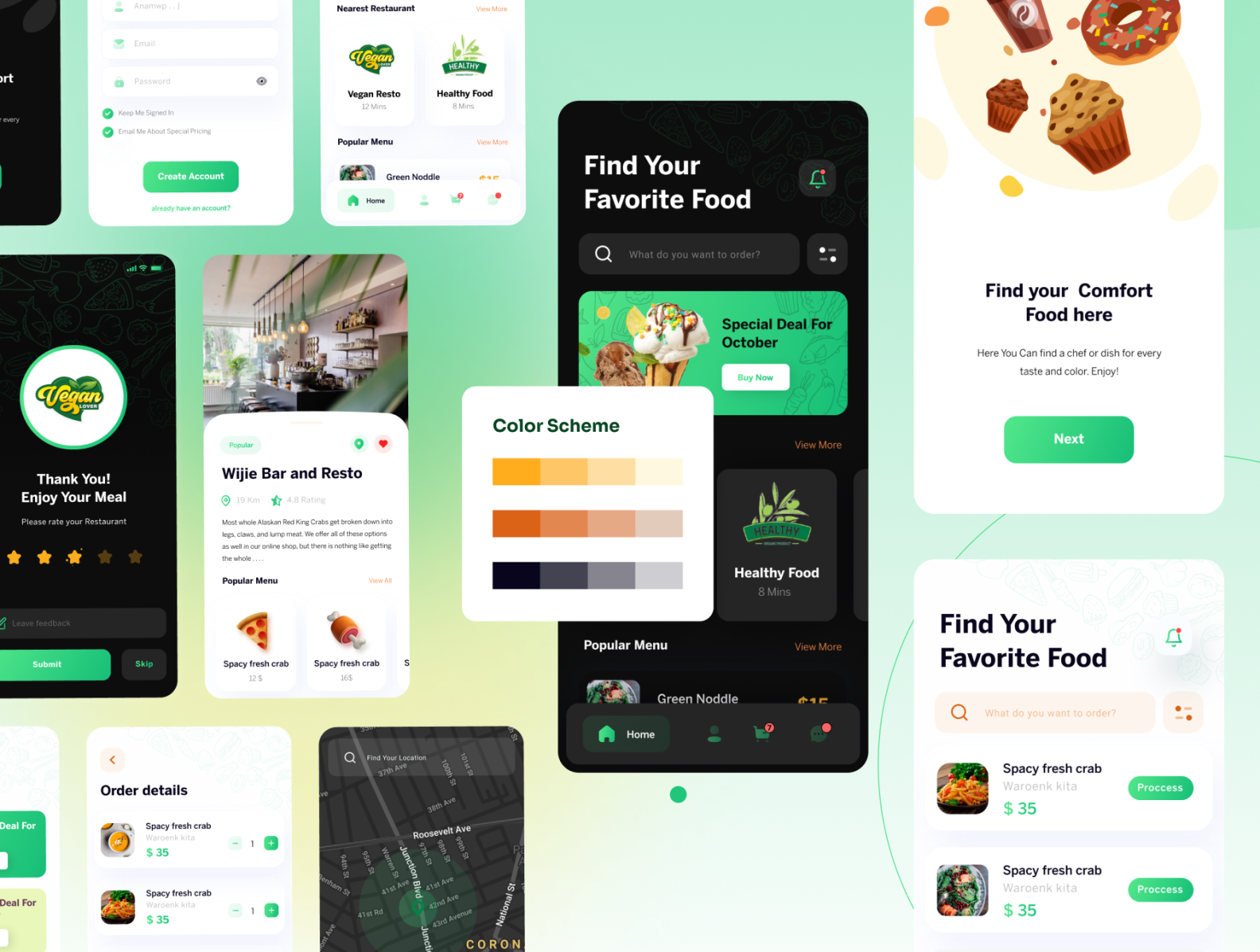 Food Delivery App Design by creaforest on Dribbble