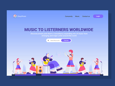 Music Landing Page - UI Design by RFDN.UIUX on Dribbble