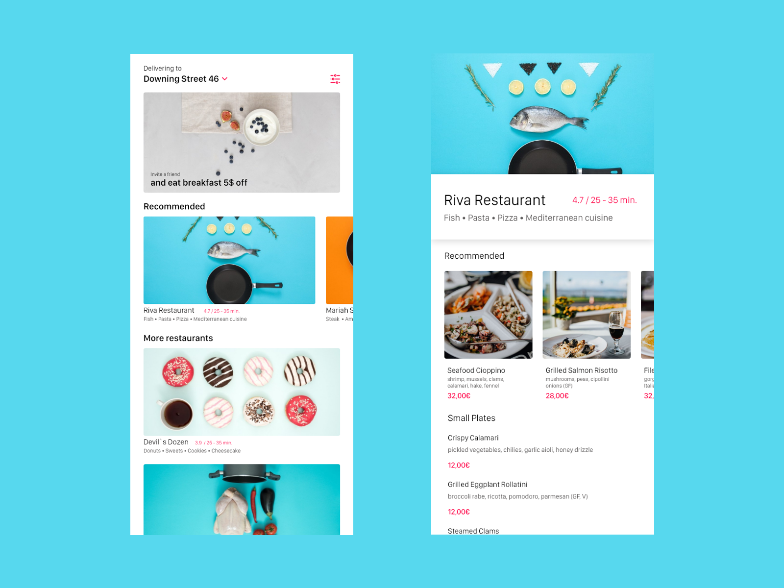 Food Delivery App 🐟🍕🍟🍔🚚 by Kamil Staśko on Dribbble