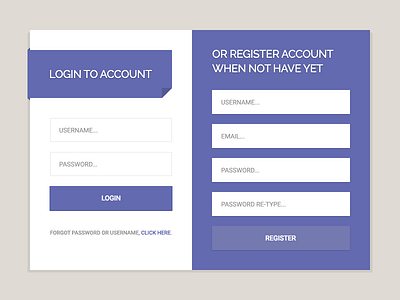 #1 Freebie : Login & Register Form by Themezium on Dribbble