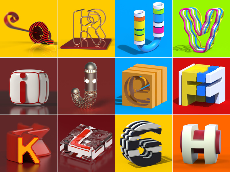 ABC/3D (3) by Andrey Zholudev on Dribbble