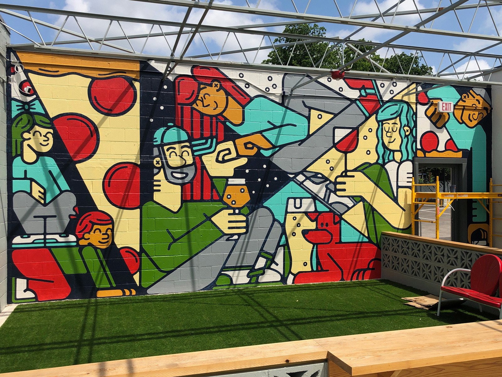 Vector Brewing Mural by Nathan Walker on Dribbble