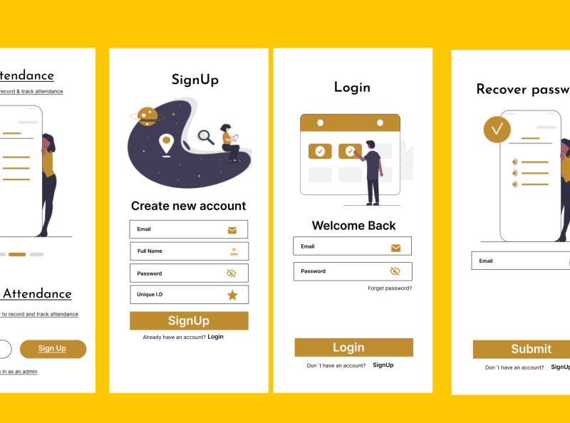Attendance App by Omowumi Sharon on Dribbble