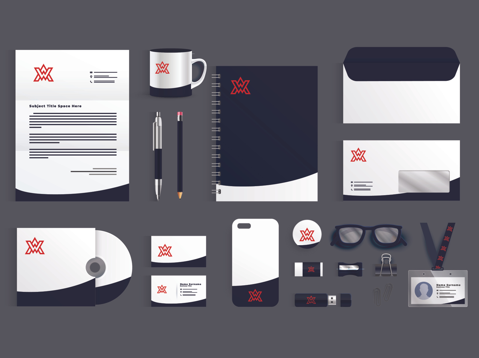 Stationary Design by Agha Dee on Dribbble