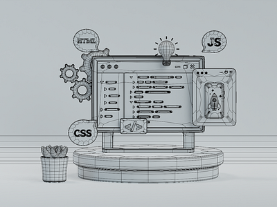 Programming Code 3D Illustrations by Rully Herdian for Uneric Studio on ...