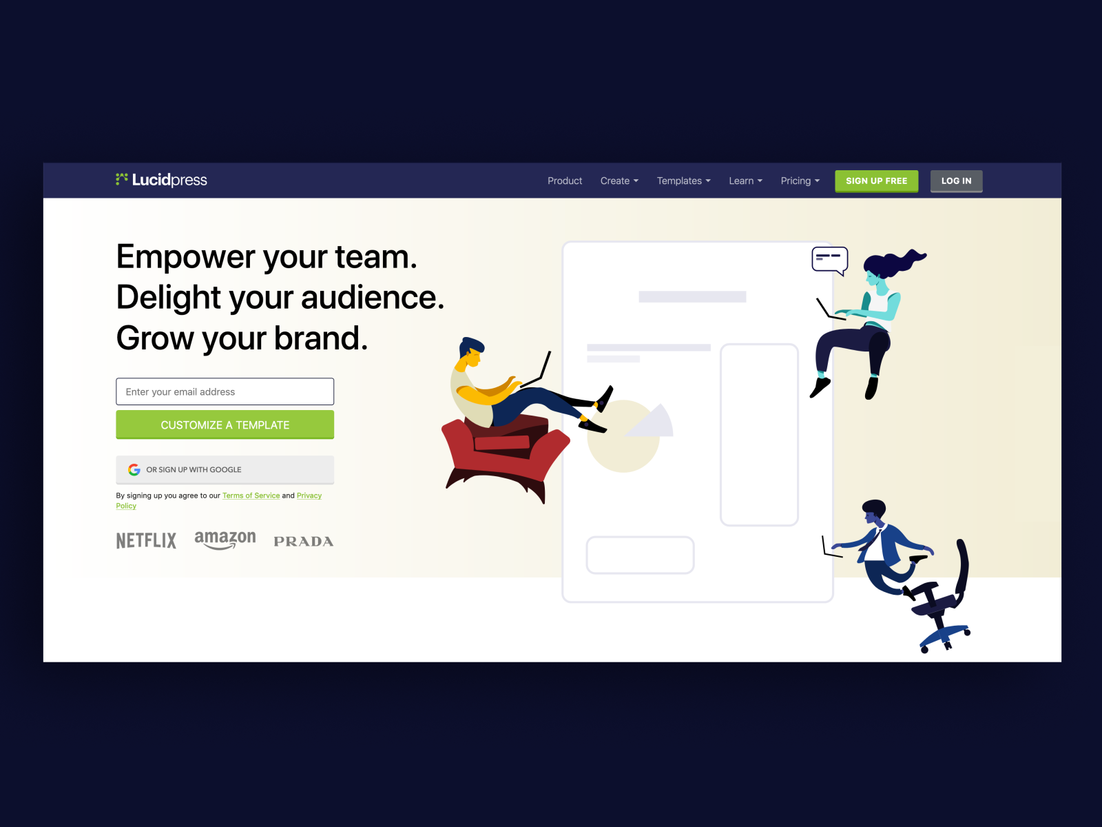 Lucidpress Templates Landingpage by Scott Talbot on Dribbble
