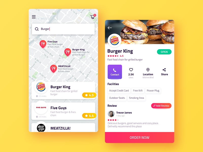 Food Order App Design by Gilverse Design on Dribbble