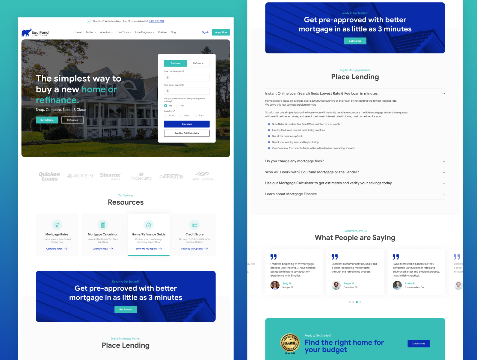 Mortgage landing page UI design by Kanhaiya Sharma ⚡️ on Dribbble
