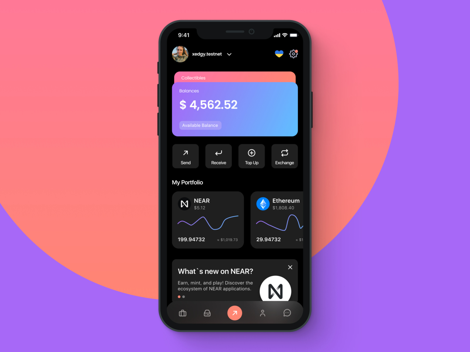 Near Wallet crypto wallet by Maria Fedosova on Dribbble