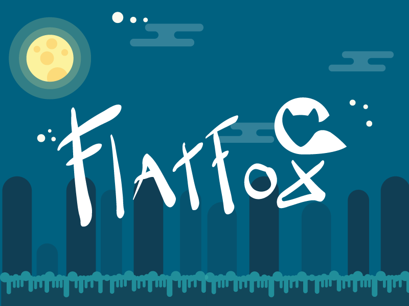 FlatFox Logo by Elly Vos on Dribbble