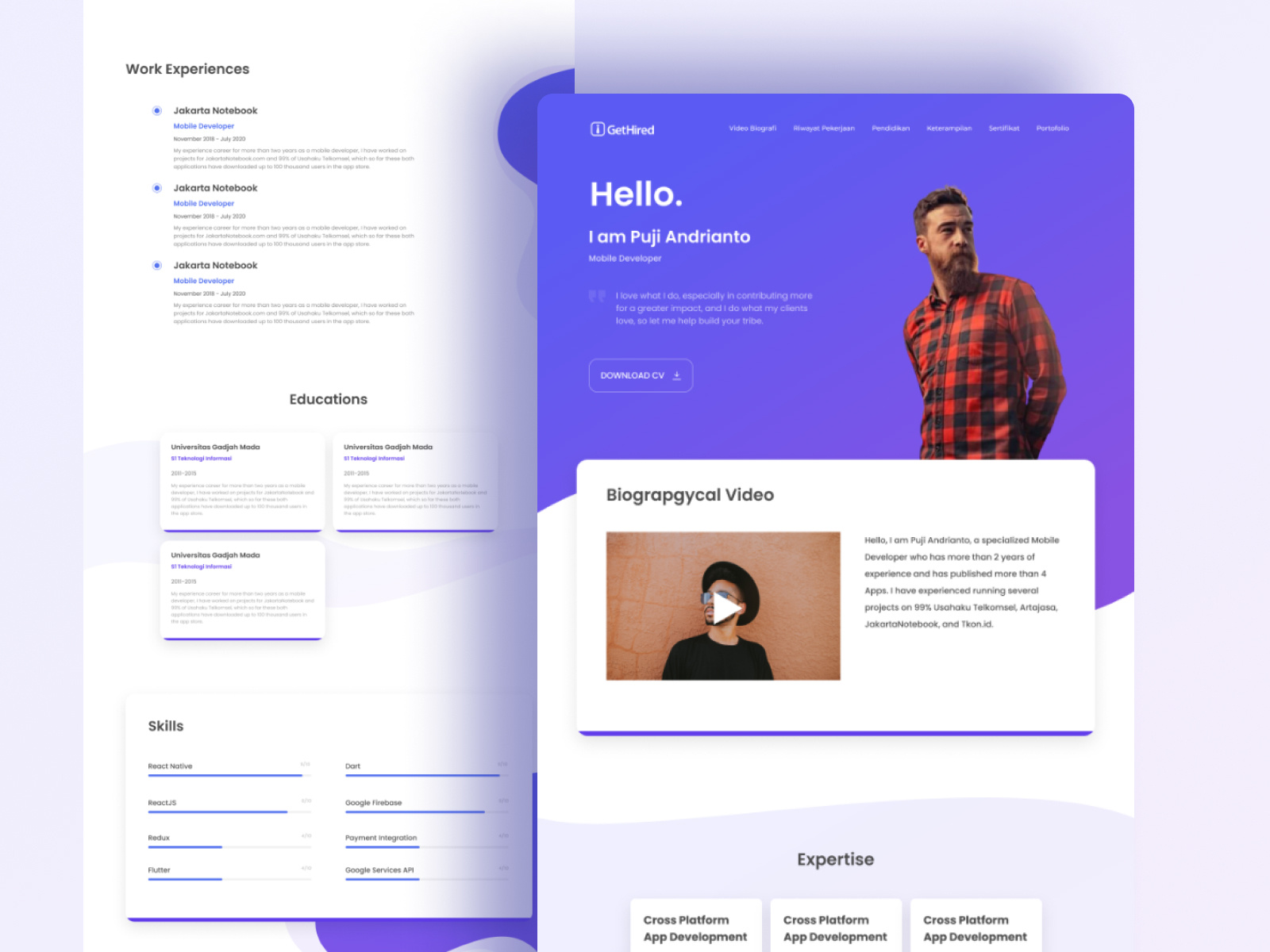 Online Personal Branding Web UI Design by Skyshi Studio on Dribbble