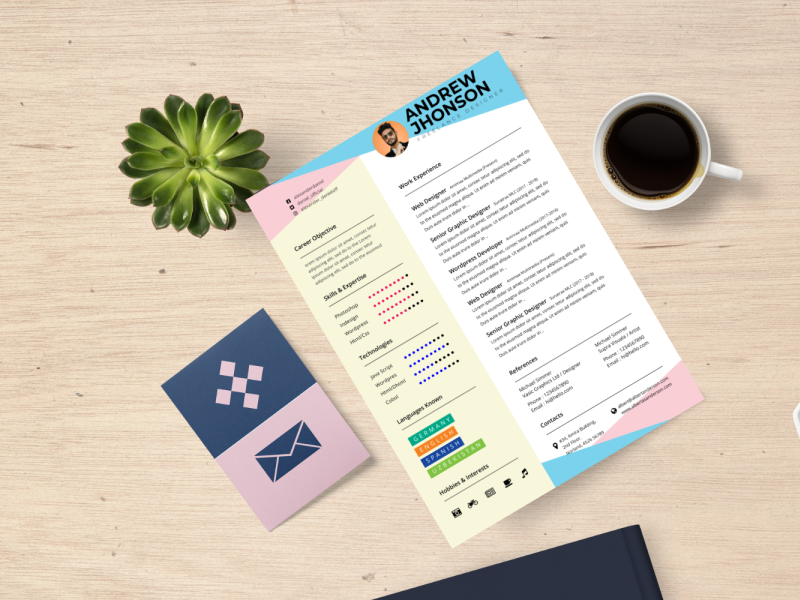Resume CV Template Profesional Design by Steven ipay on Dribbble