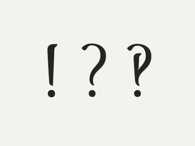 Interrobang by Conrad Altmann on Dribbble