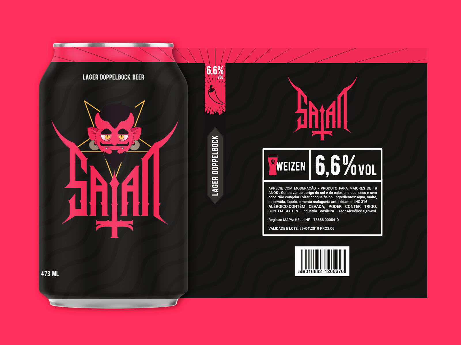 SATAN LAGER DOPPELBOCK BEER by Pedro Rodrigues on Dribbble