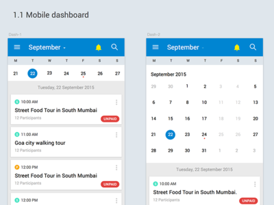Android mobile dashboard screens by vipindas - Dribbble