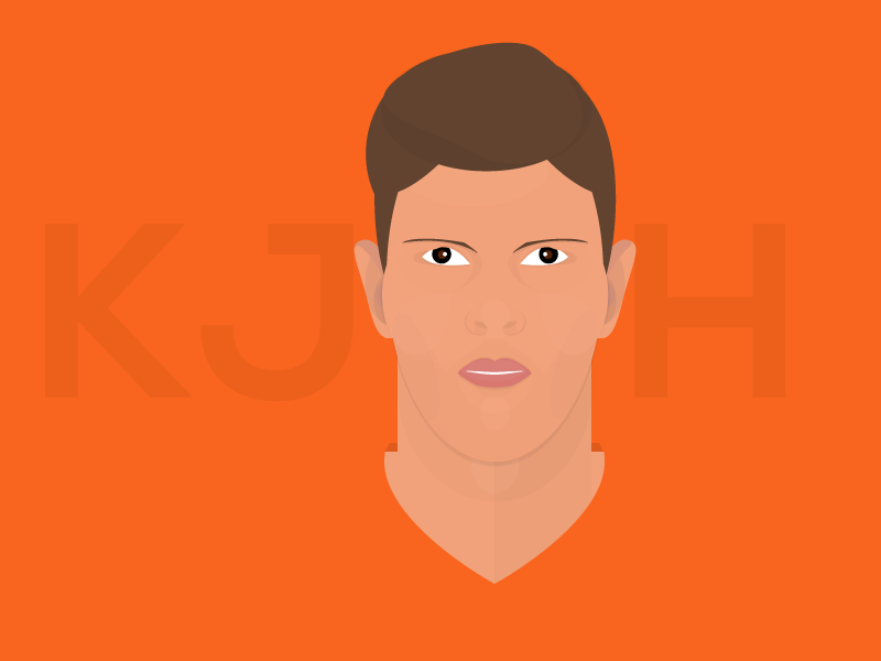 Klaas Jan Huntelaar (The Hunter) by Tom Loots on Dribbble
